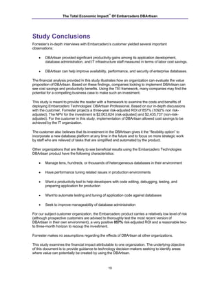 Total Economic Impact Of DBArtisan Forrester | PDF | Databases | Computer Software and Applications