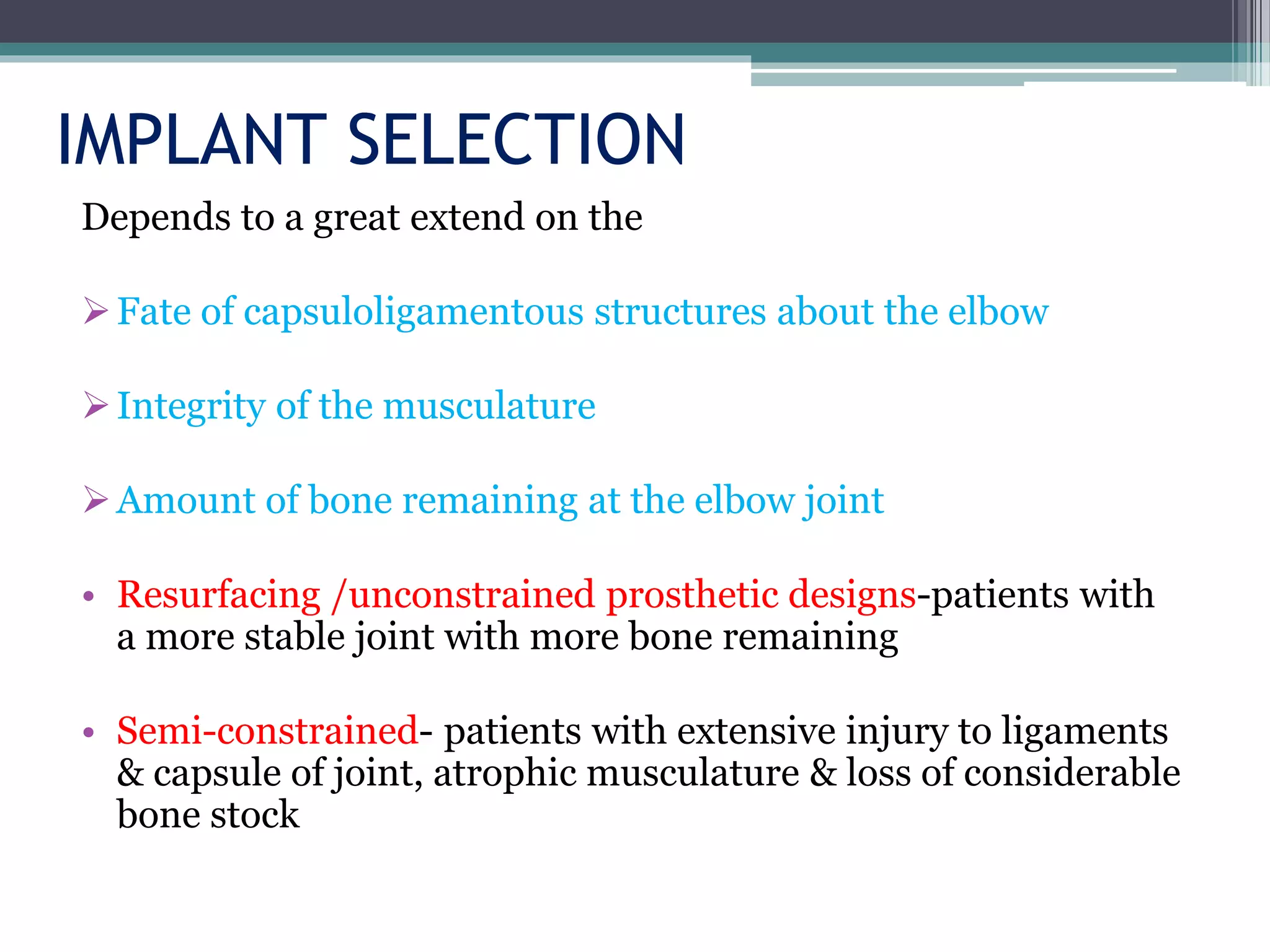 Total elbow arthroplasty | PPTX
