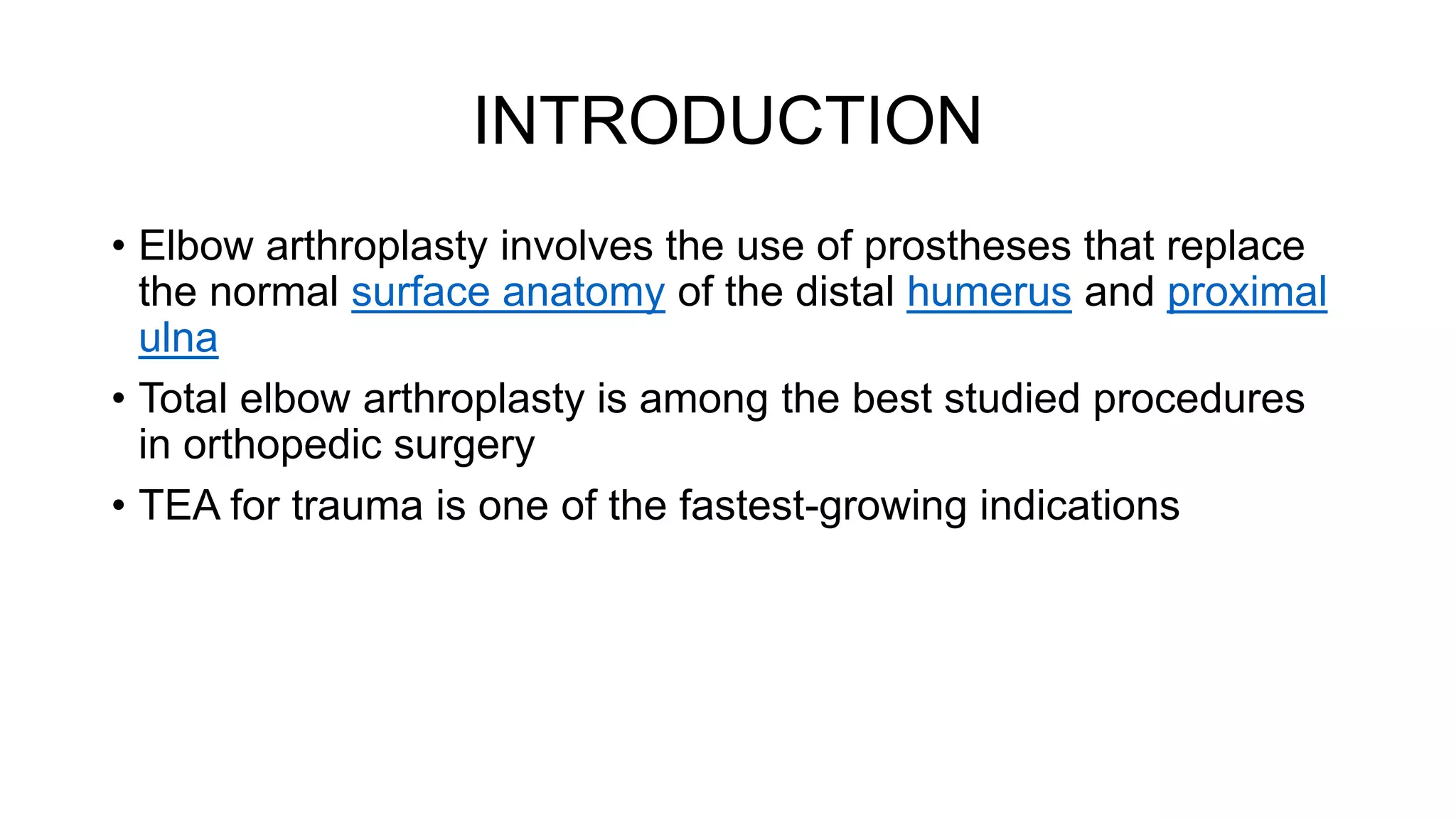 Total elbow arthroplasty | PPTX