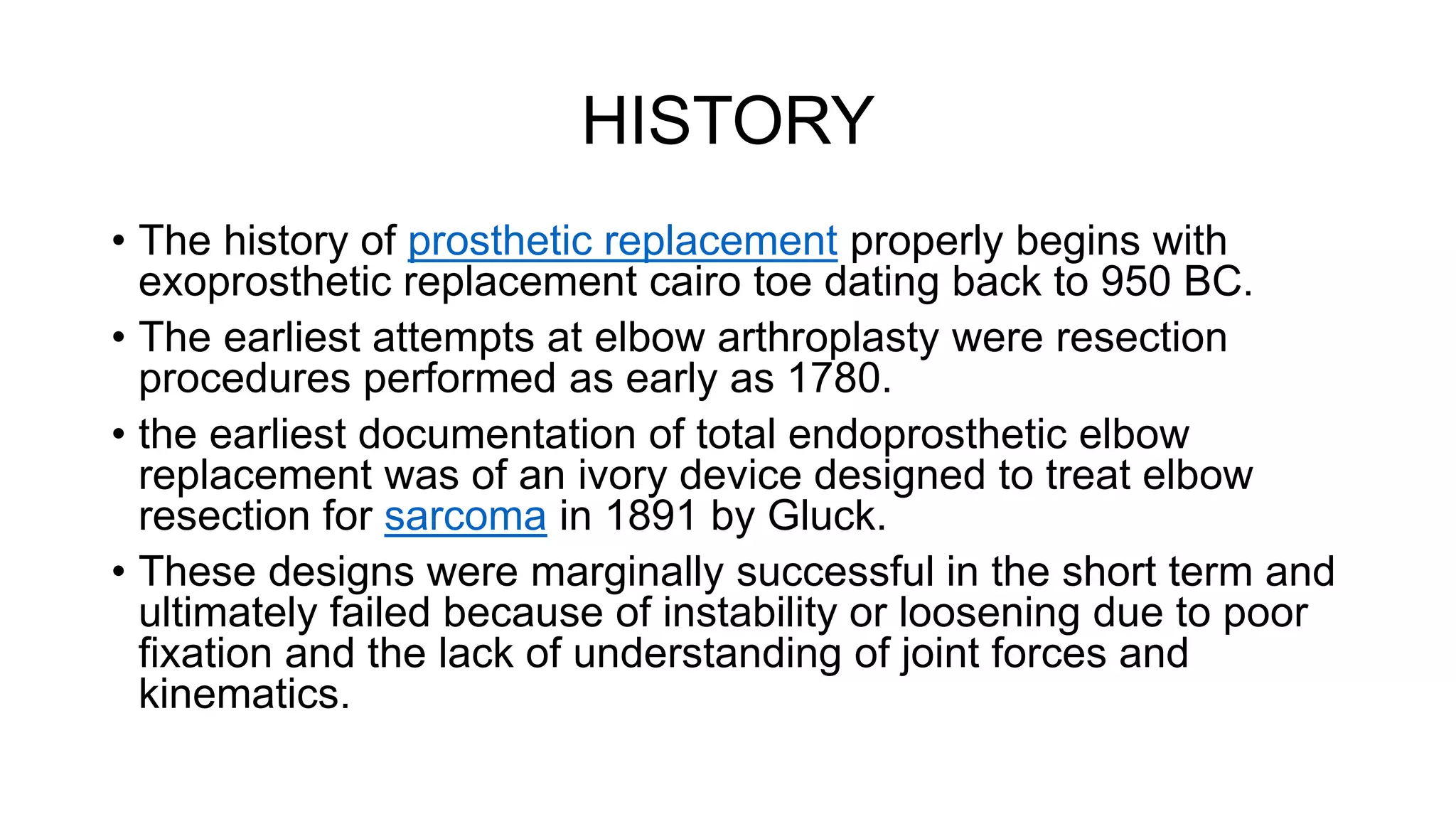 Total elbow arthroplasty | PPTX