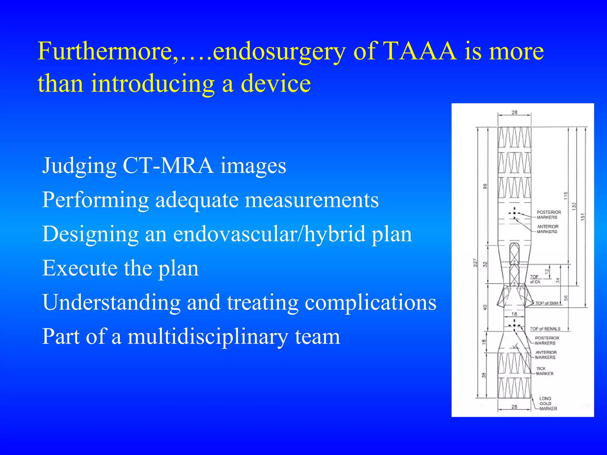 Total endovascular repair for thoraco abdominal aortic aneurysms | PPT