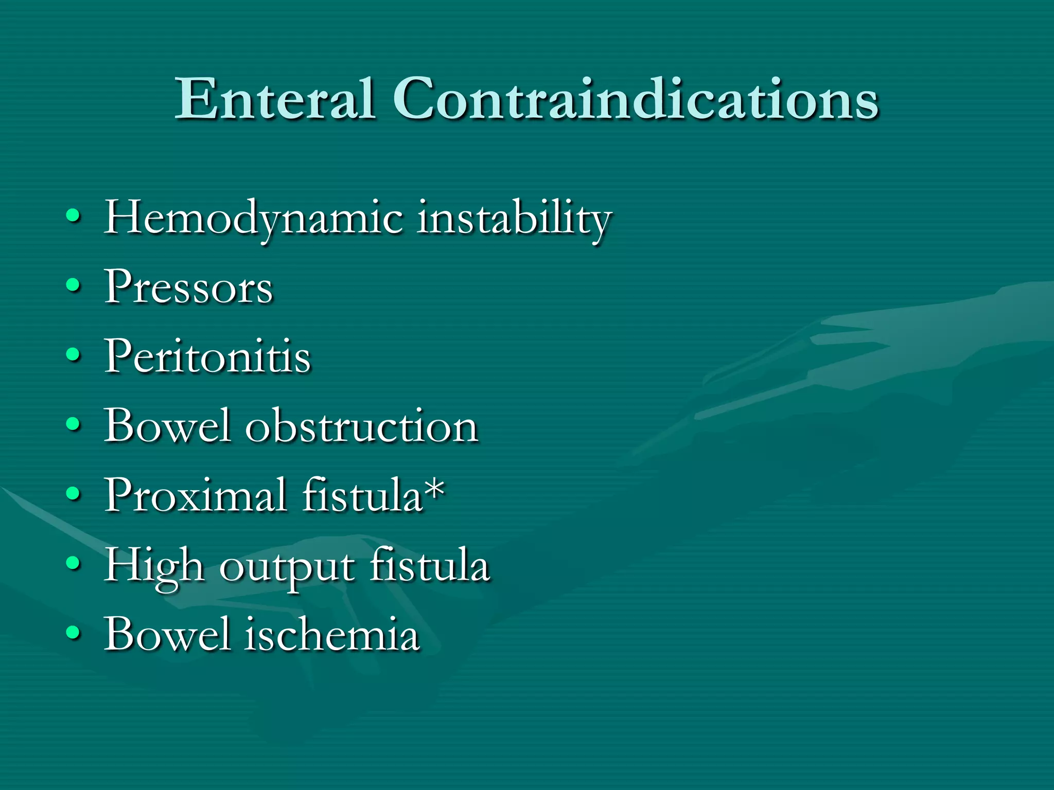 Total enteral nutrition and total parenteral nutrition in critically ...