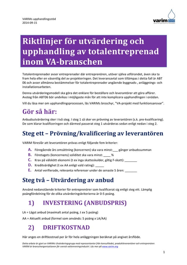 Totalentreprenad enligt abt06 | PDF