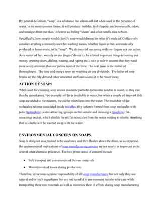 DETERMINATION OF THE TOTAL FATTY MATTER CONTENT IN SELECTED SOAPS ON ...