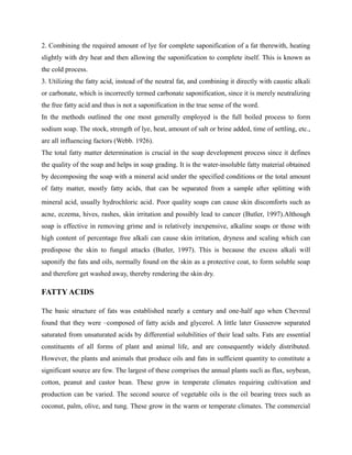 DETERMINATION OF THE TOTAL FATTY MATTER CONTENT IN SELECTED SOAPS ON ...