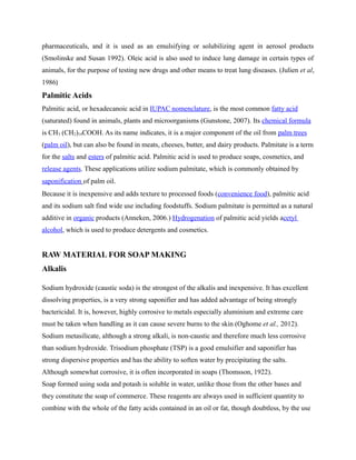 DETERMINATION OF THE TOTAL FATTY MATTER CONTENT IN SELECTED SOAPS ON ...