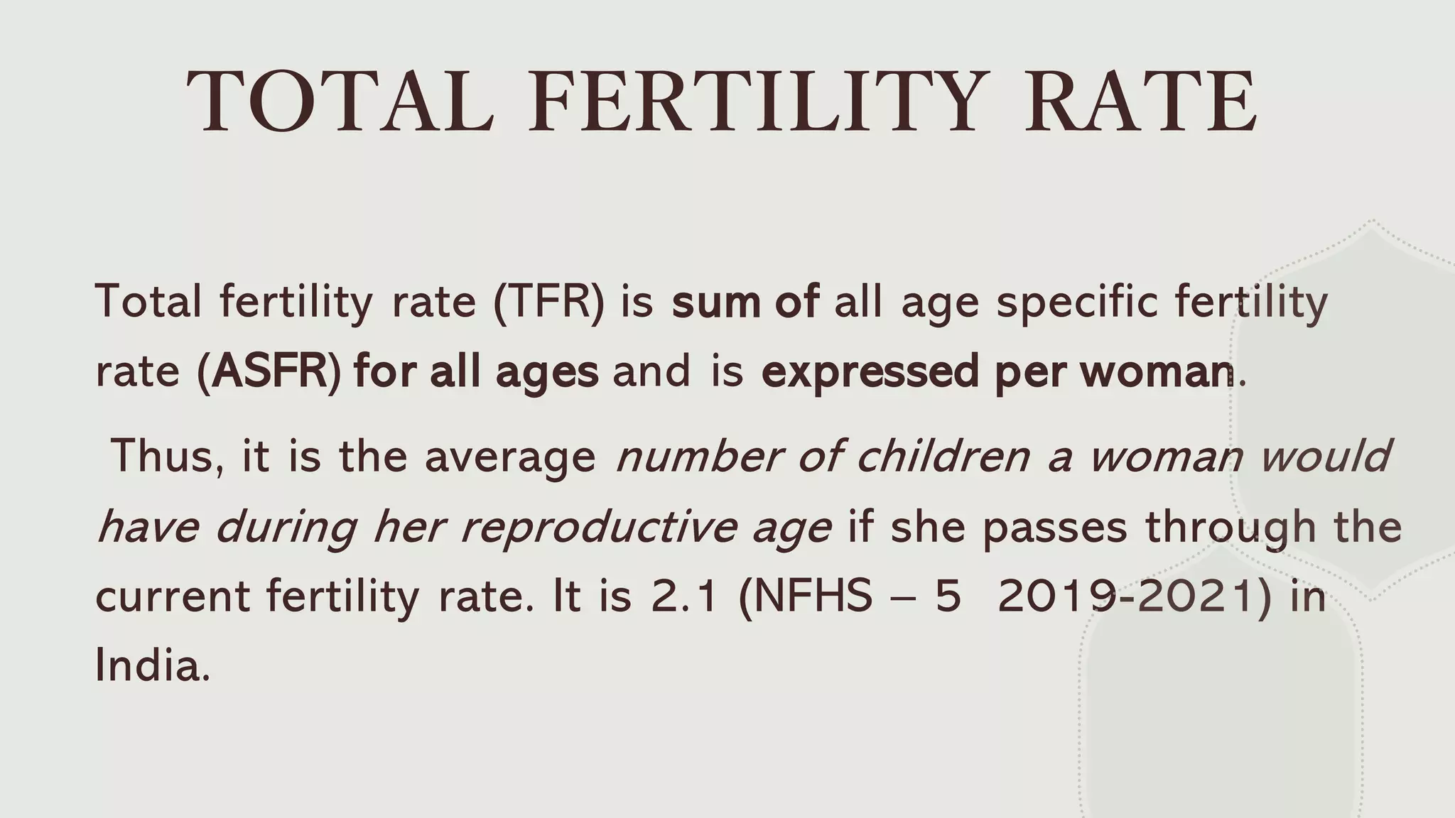 Total fertility rate. | PDF