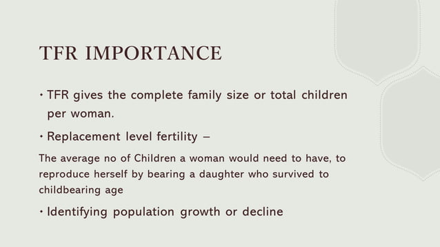 Total fertility rate. | PDF
