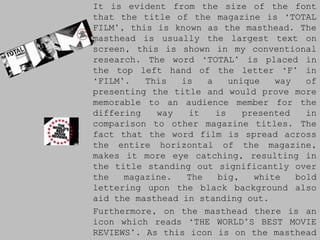 Total Film – Magazine Analysis | PPTX