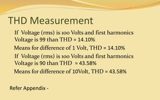 TOTAL HARMONIC DISTORTION MEASUREMENT -SIMPLE MATH, FARMULA AND FIGURE ...