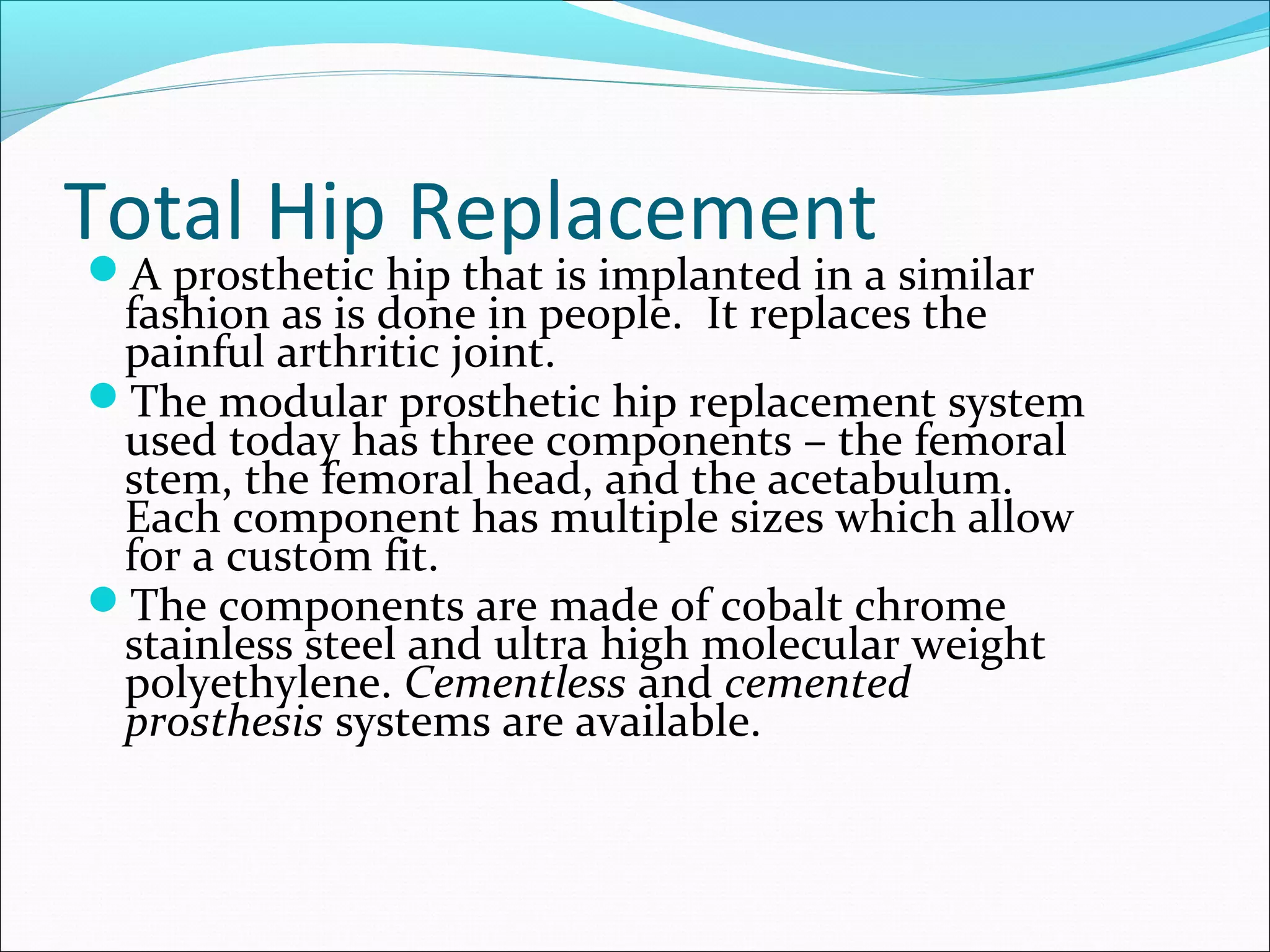 total hip replacement discussion | PPT