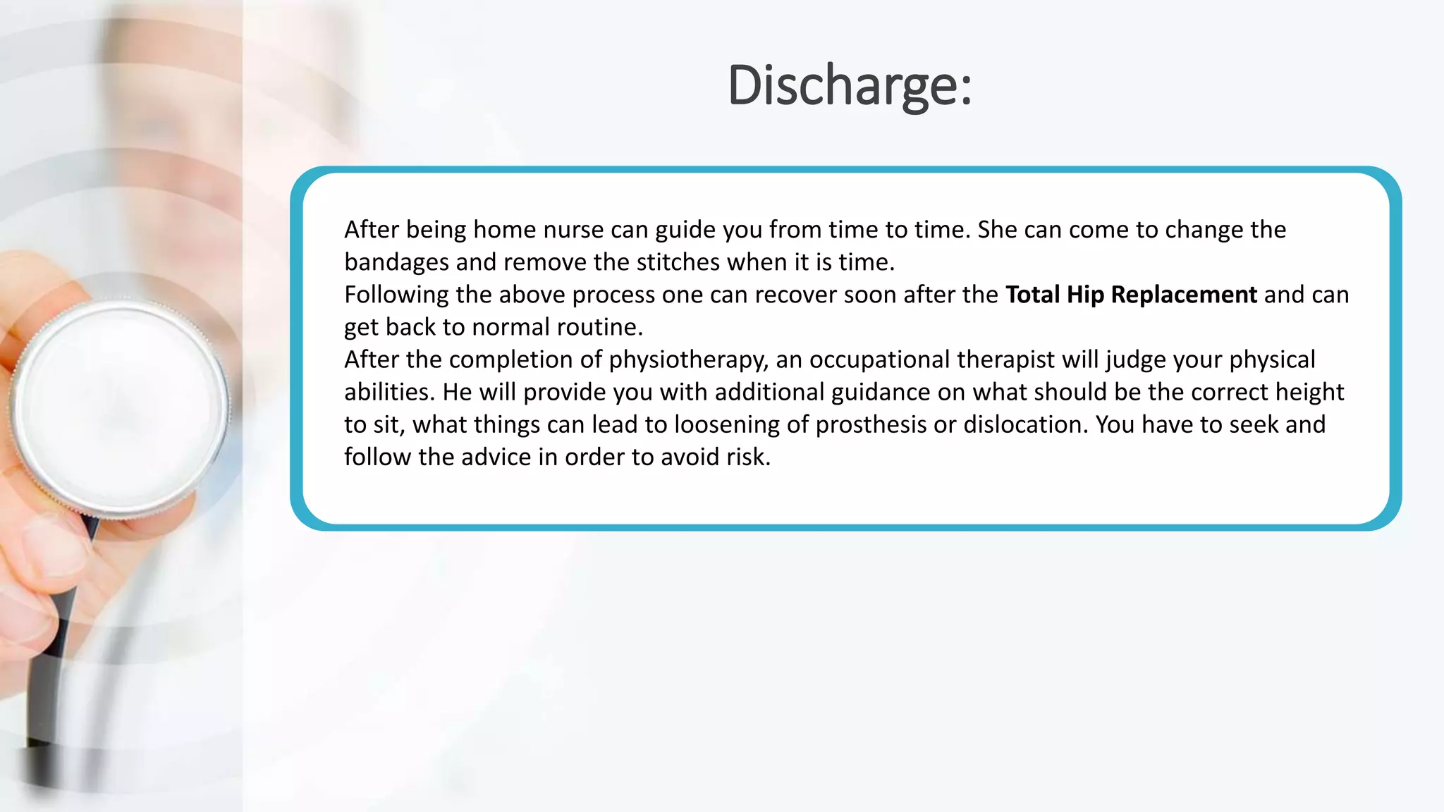 Total Hip Replacement Complications & Surgery Recovery | PPTX
