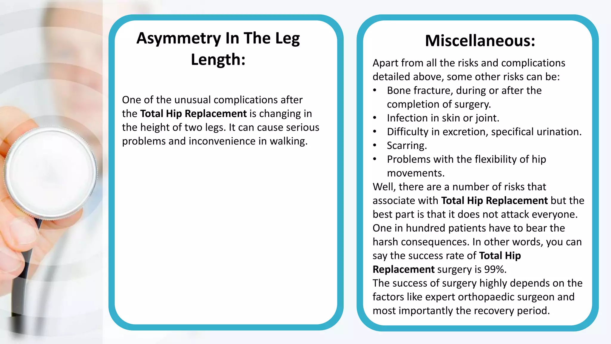 Total Hip Replacement Complications & Surgery Recovery | PPTX
