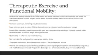 Total Hip Replacement or Hip Arthroplasty PT Management ...