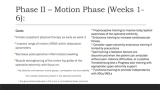 Total Hip Replacement or Hip Arthroplasty PT Management ...