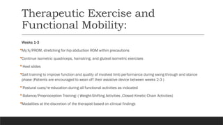 Total Hip Replacement or Hip Arthroplasty PT Management ...