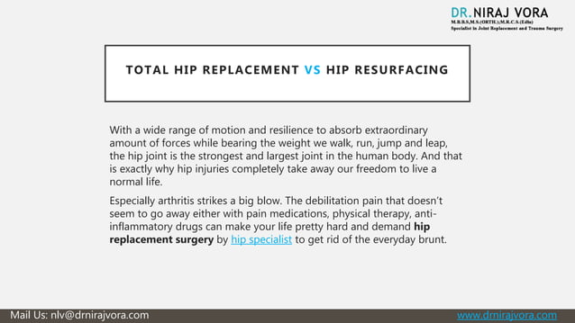 Total hip replacement vs hip resurfacing | PPT Total hip replacement vs hip resurfacing | PPT