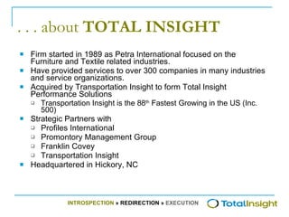 Total Insight Introduction | PPT