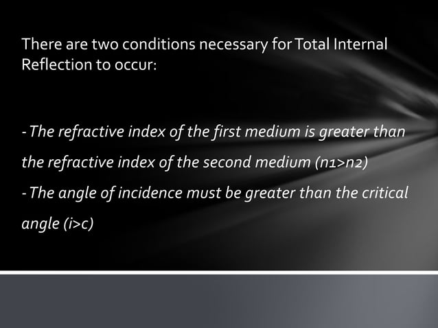Total internal reflection optical fibre | PPTX | Eye and Vision ...