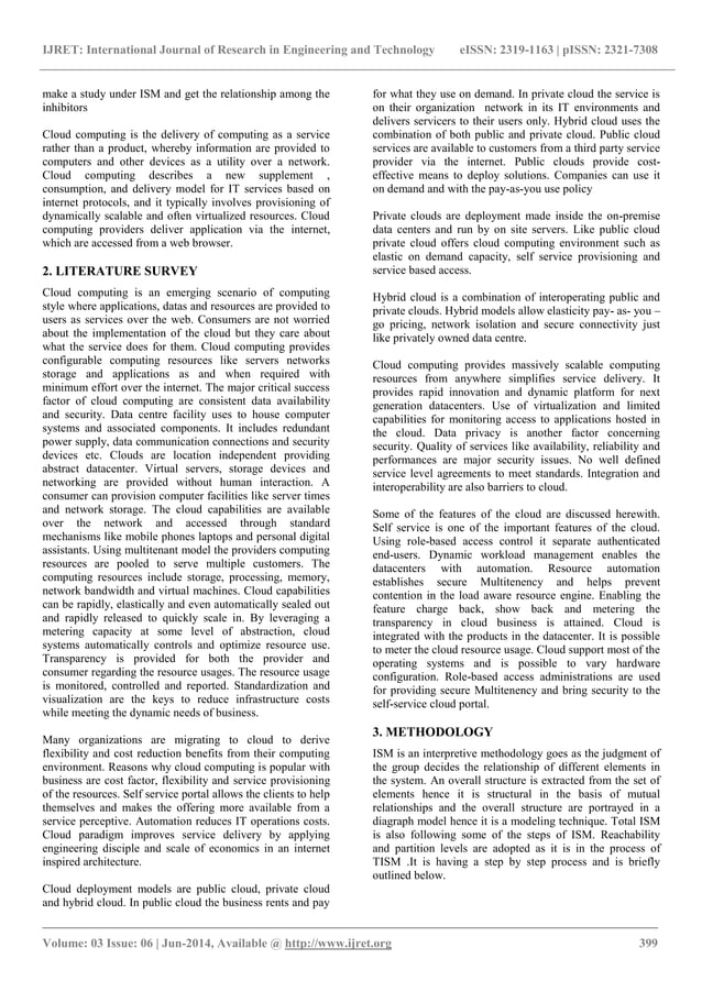 Total interpretive structural modelling on enablers of cloud computing ...