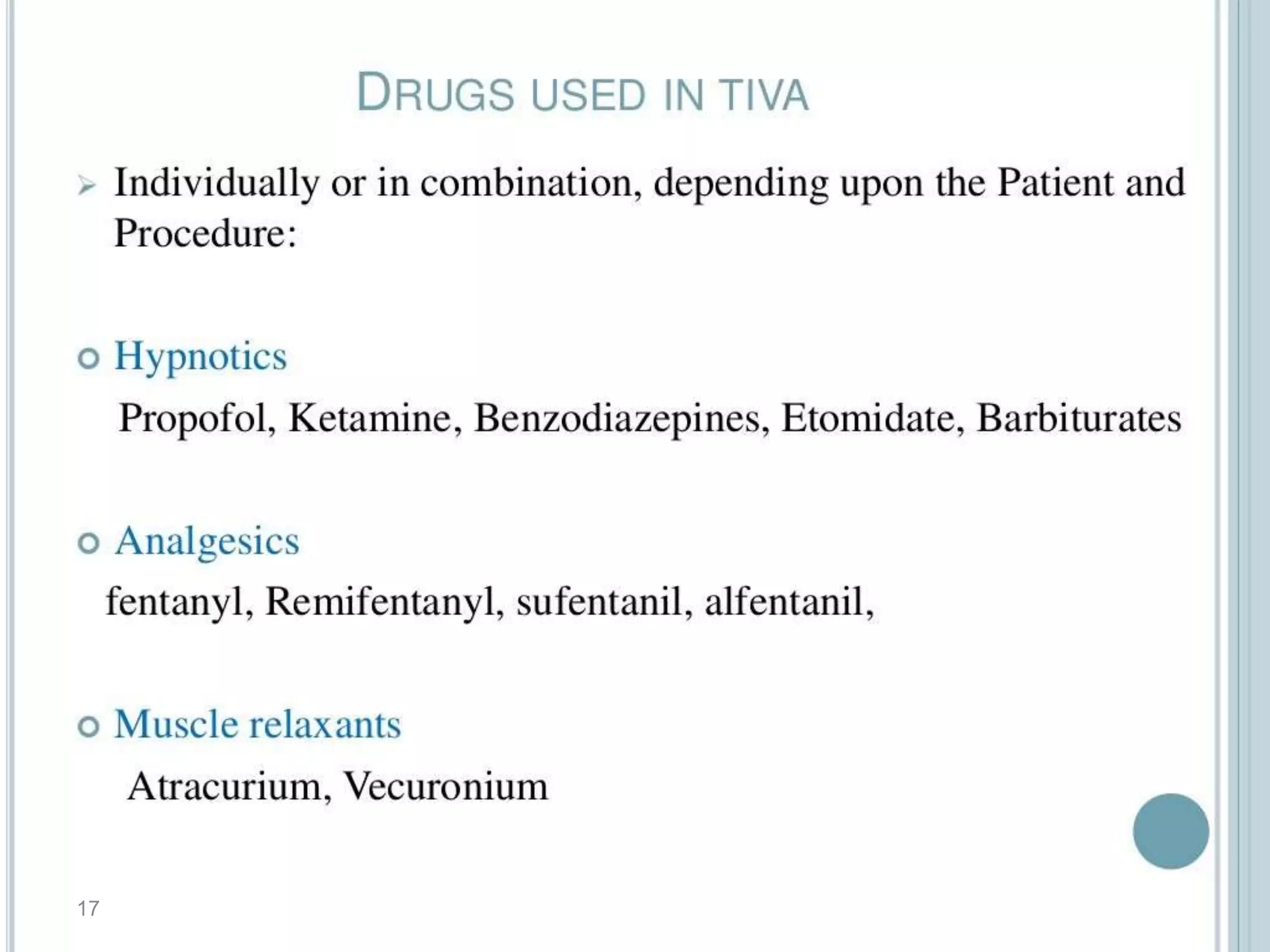 Total intravenous anesthesia (TIVA) | PPTX