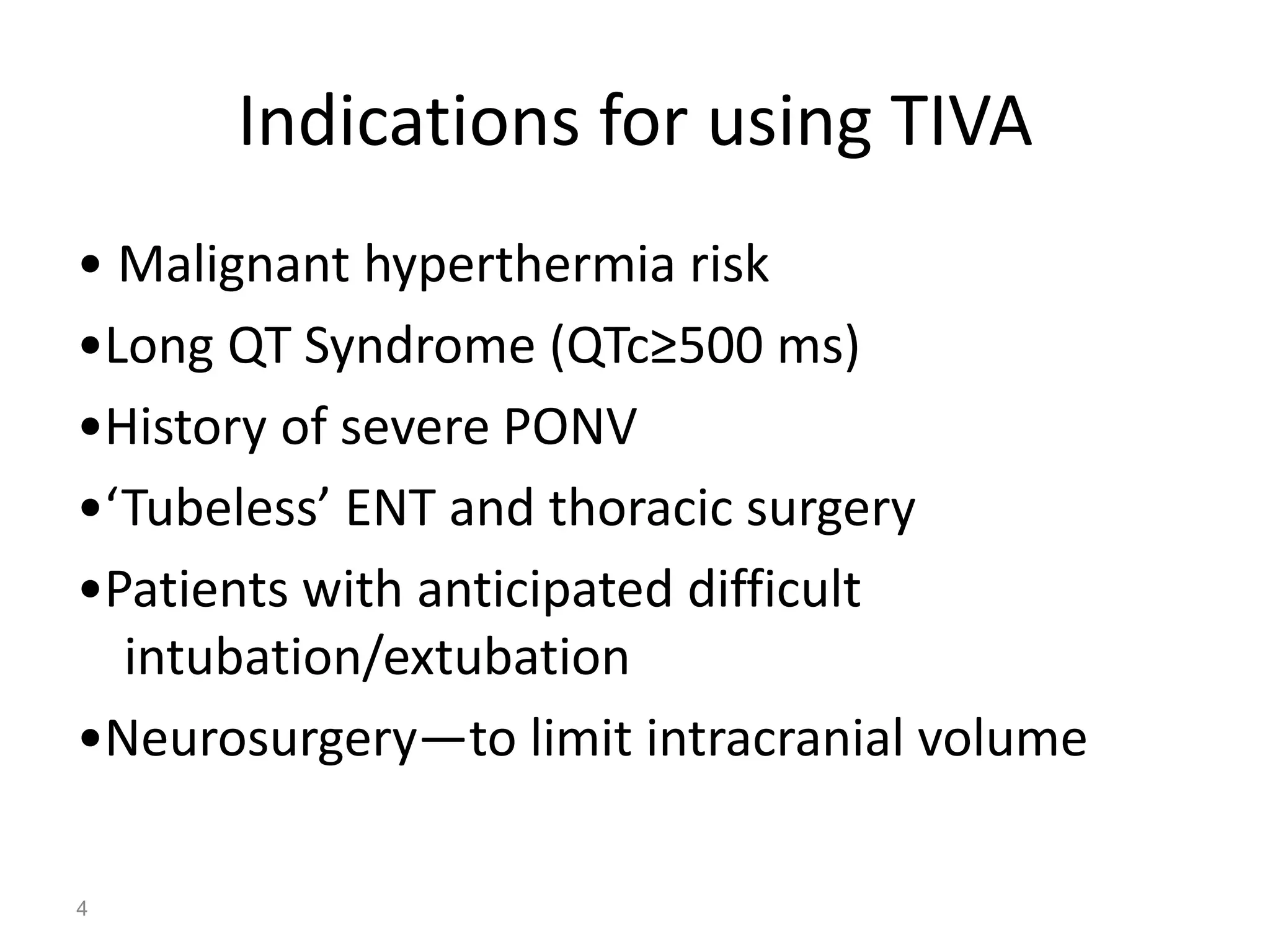Total intravenous anesthesia (TIVA) | PPTX