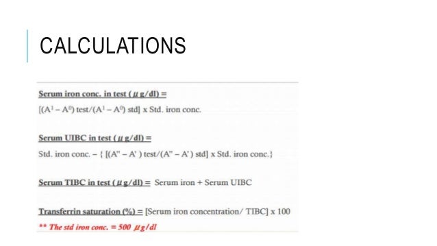 Total iron binding capacity