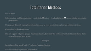 LENIN PART 2: Totalitarianism | PPT