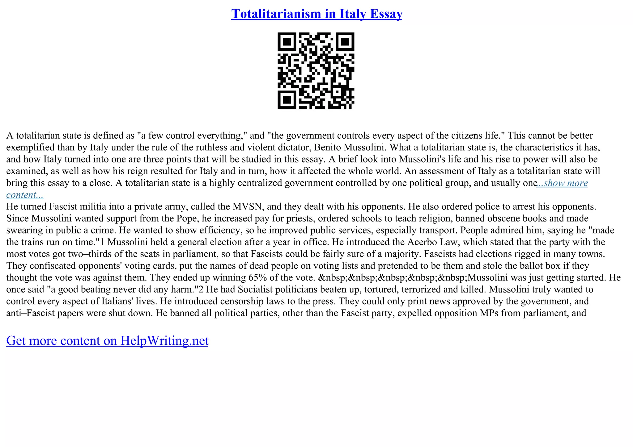 Totalitarianism | PDF