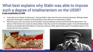 STALIN PART 2:Totalitarianism and stalin | PDF