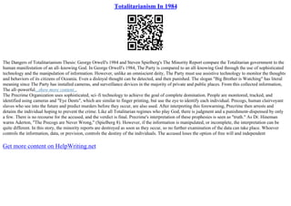 Totalitarianism In 1984 | PDF
