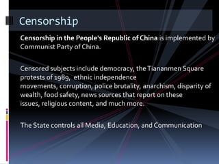 Totalitarianism in china | PPTX