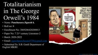 Totalitarianism in the George Orwell’s 1984.... | PPT