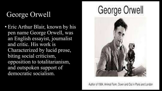 Totalitarianism in the George Orwell’s 1984.... | PPT | Free download