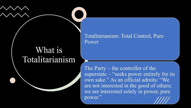 Totalitarianism in the George Orwell’s 1984.... | PPT
