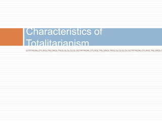 Totalitarianism | PPTX