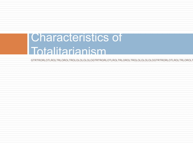 Totalitarianism | PPTX