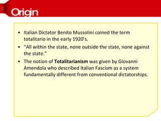 Totalitarian Theory in Media | PPT | Political Issues & policy | Politics