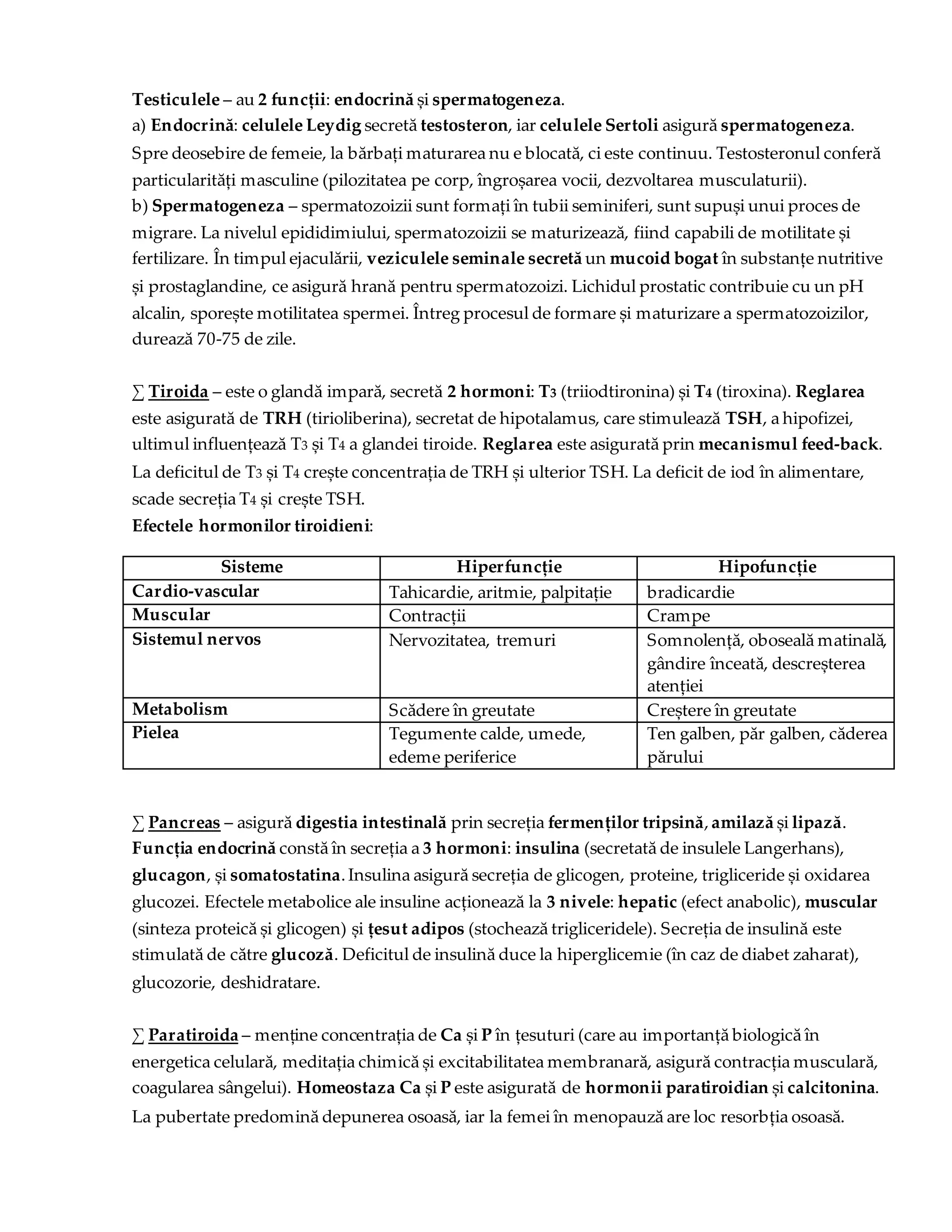 Fiziologie: Hormonii | DOCX