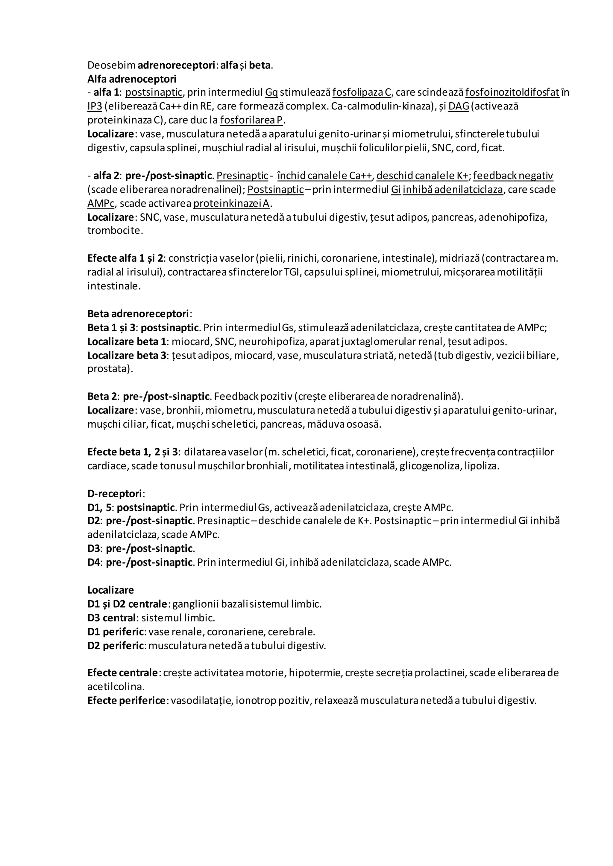 Farmacologie: Sistemul Nervos Periferic | DOCX