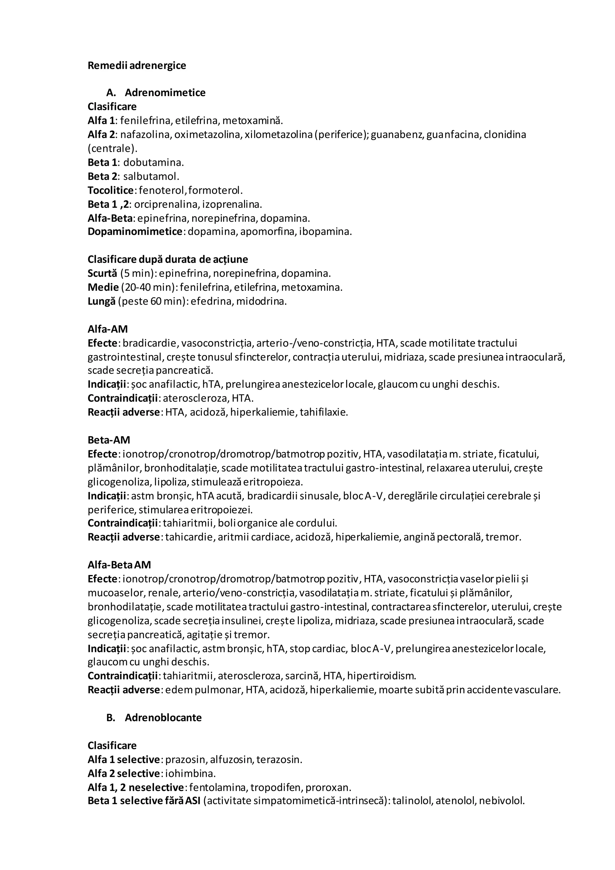 Farmacologie: Sistemul Nervos Periferic | DOCX