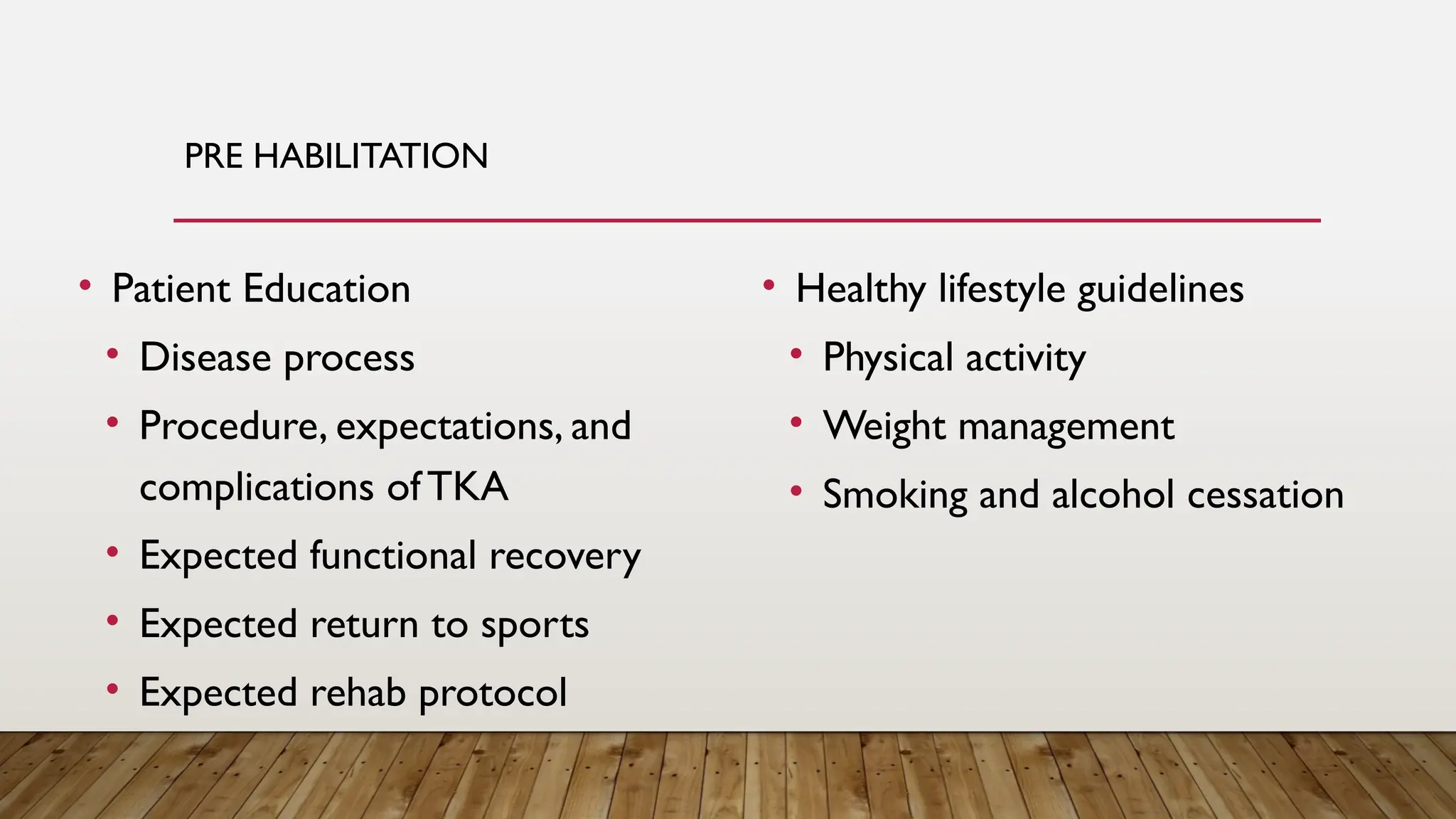 Total knee arthroplasty rehabilitation ( TKR ) | PPTX