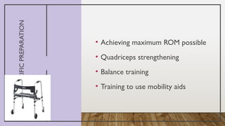 Total knee arthroplasty rehabilitation ( TKR ) | PPTX