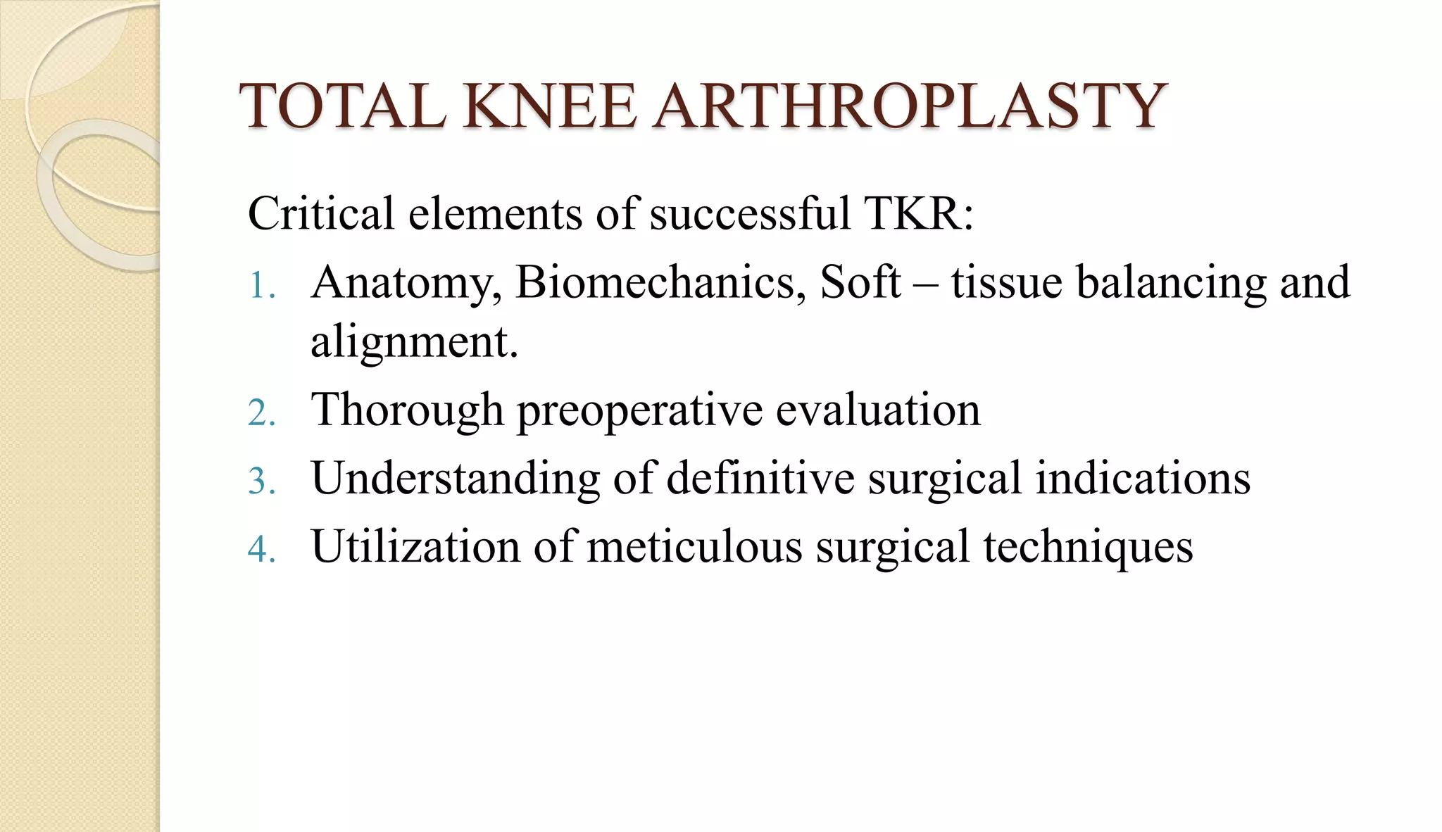 Total knee replacement - Dr. Sachin M | PPTX