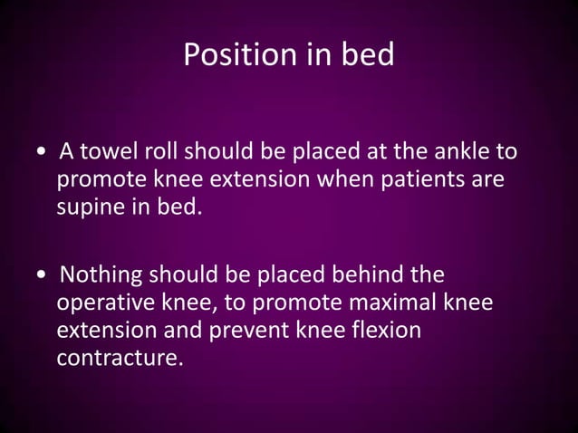 Total knee replacement nursing management | PPTX | Physical Therapy ...