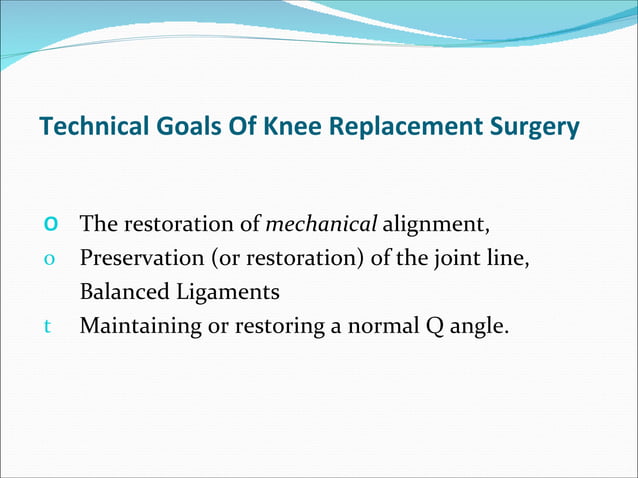Total Knee Replacement Tkr Ppt Ppt