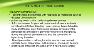 TOTAL LAPROSCOPIC HYSTERECTOMY PROCEDURE | PPTX