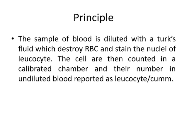 Total leucocyte count | PPTX | Blood Disorders | Diseases and Conditions