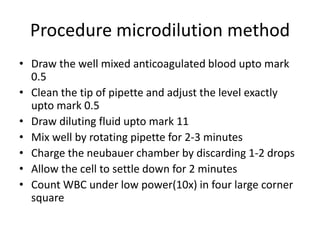 Total leucocyte count | PPTX