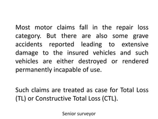 Total loss claims | PPTX